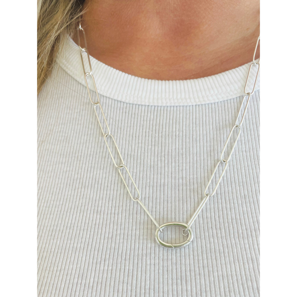 Jai Style | Sterling Silver Oval Charm Ring