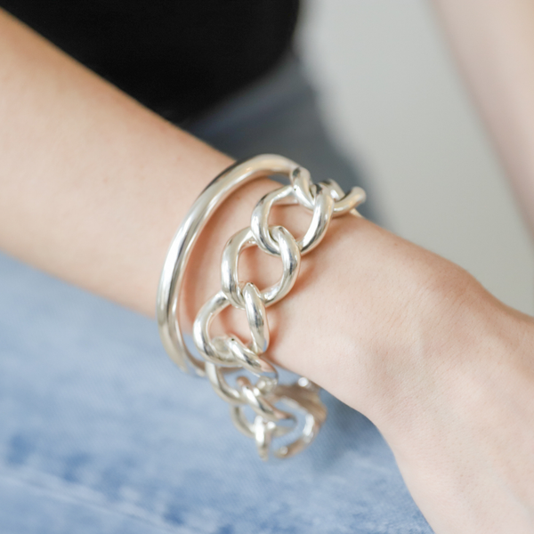 Jai Style | Silver Chunky Chain Link Bracelet